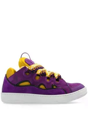 LANVIN Curb Panelled Sneakers - Purple