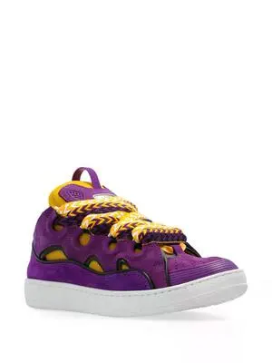 LANVIN Curb Panelled Sneakers - Purple