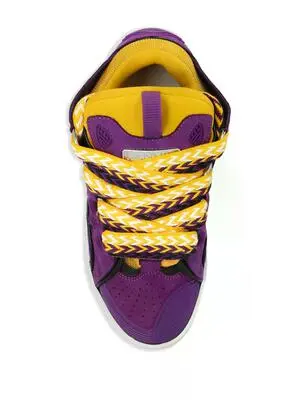 LANVIN Curb Panelled Sneakers - Purple