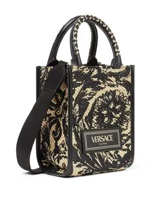 Versace Mini Barocco Athena Tote Bag - Black