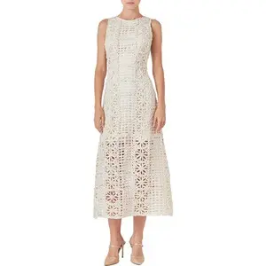 Endless Rose Textured Sleeveless Maxi Dress - Ivory