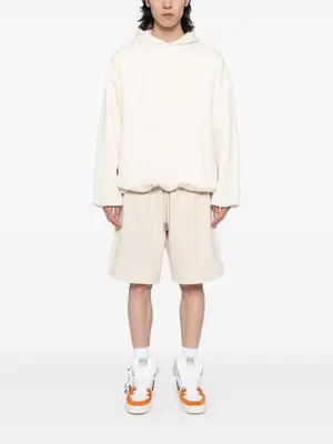 Off-White Diag-stripe Cotton Track Shorts - Neutrals
