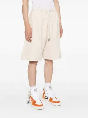 Off-White Diag-stripe Cotton Track Shorts - Neutrals