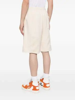 Off-White Diag-stripe Cotton Track Shorts - Neutrals