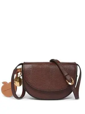 Stella McCartney Frayme Embossed Shoulder Bag - Brown