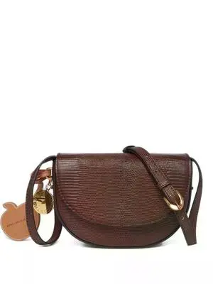 Stella McCartney Frayme Embossed Shoulder Bag - Brown