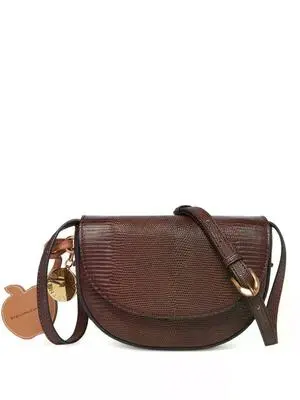 Stella McCartney Frayme Embossed Shoulder Bag - Brown
