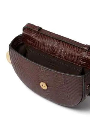 Stella McCartney Frayme Embossed Shoulder Bag - Brown