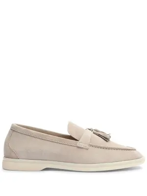 SCAROSSO Leandra Calf-leather Loafers - Neutrals