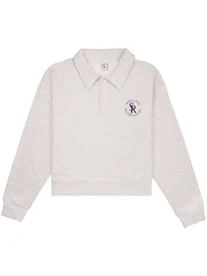 SPORTY & RICH Cotton Polo Top