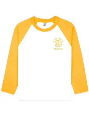 SPORTY & RICH Emblem Baseball T-shirt - White