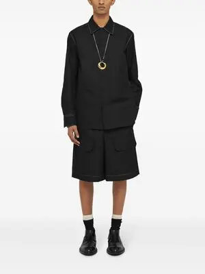 JIL SANDER Long-sleeve Contrast-stitching Shirt