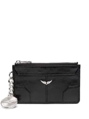Zadig&Voltaire Sunny Leather Card Holder - Black