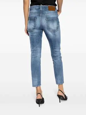Dsquared2 Logo-patch Cropped Jeans