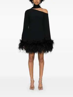 TALLER MARMO Adige Feather-trim Mini Dress