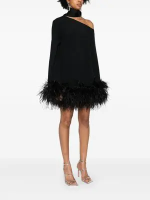 TALLER MARMO Adige Feather-trim Mini Dress