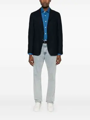 Kiton Classic-collar Linen Shirt