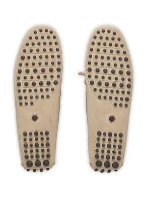 Car Shoe Suede Driving Shoes - Neutrals
