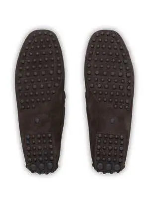Car Shoe Tassel Suede Driving Shoes - Brown