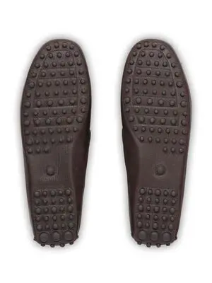 Car Shoe Tassel Leather Driving Shoes - Brown