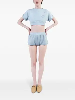 Prada Logo-patch Fleece Shorts