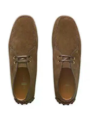 Car Shoe Lace-up Ankle Boots - Brown