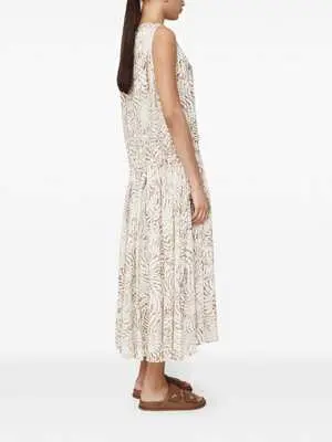ANINE BING Mia Seashell-print Midi Dress