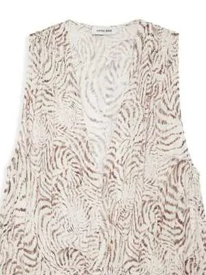 ANINE BING Mia Seashell-print Midi Dress
