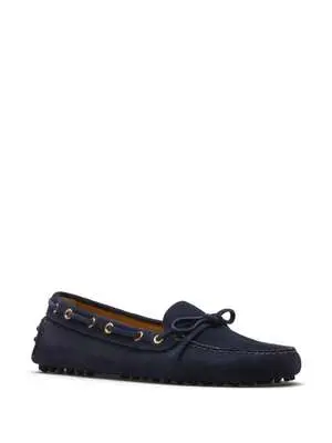 Car Shoe Suede Driving Shoes - Blue