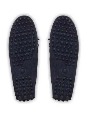 Car Shoe Suede Driving Shoes - Blue
