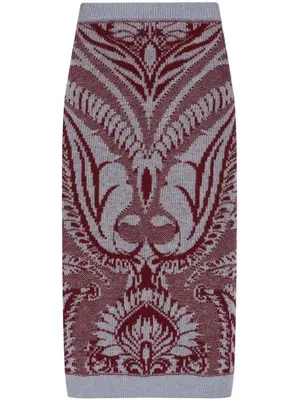 ETRO ETRO Intarsia-Knit Wool Skirt