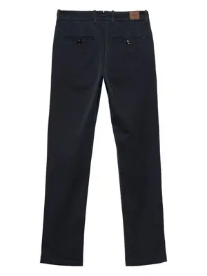 MOORER Gabardine Tapered Trousers - Blue