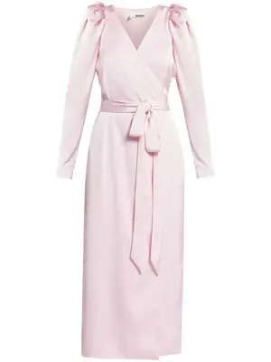 ROTATE BY BIRGER CHRISTENSEN Satin Wrap Dress