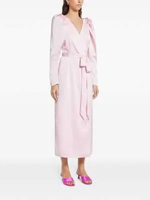 ROTATE BY BIRGER CHRISTENSEN Satin Wrap Dress