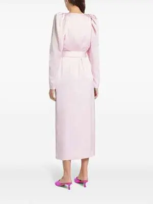 ROTATE BY BIRGER CHRISTENSEN Satin Wrap Dress