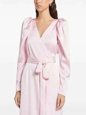 ROTATE BY BIRGER CHRISTENSEN Satin Wrap Dress