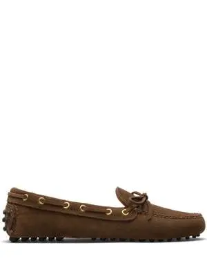 Car Shoe Suede Driving Shoes - Brown