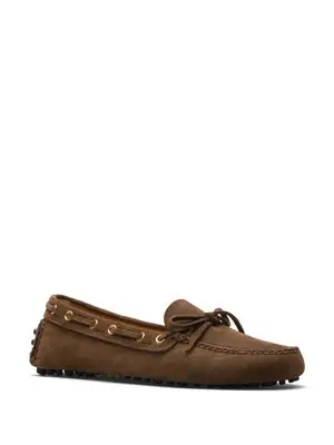 Car Shoe Suede Driving Shoes - Brown