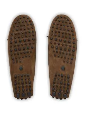 Car Shoe Suede Driving Shoes - Brown