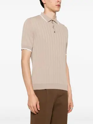 Peserico Chunky-ribbed Polo Shirt