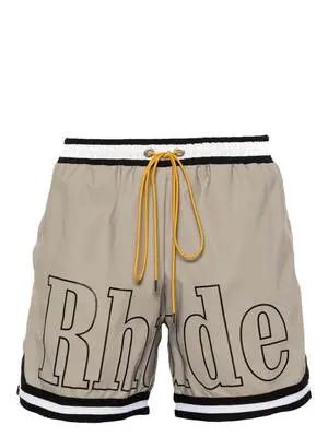 Rhude Mid-rise Swim Shorts - Green