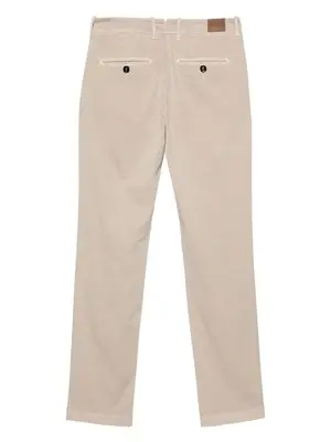 MOORER Gabardine Tapered Trousers - Neutrals