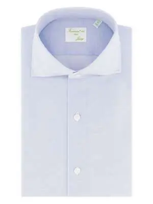 FINAMORE 1925 Eduardo Cotton Shirt - Blue
