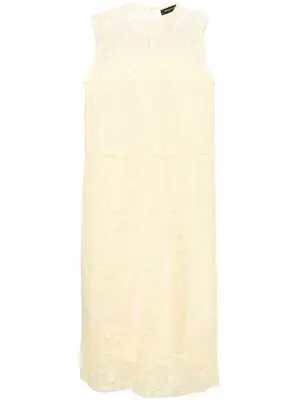 Fabiana Filippi Sleeveless Lace Midi Dress - Yellow
