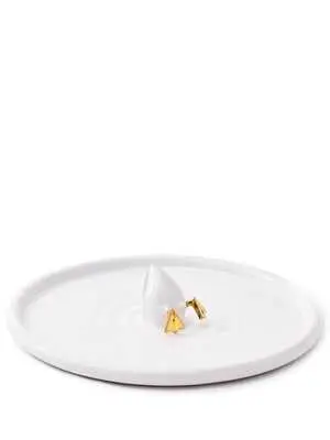 POLSPOTTEN Diving Duck Ceramic Plate - White