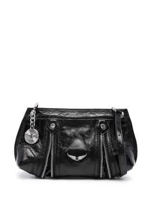 Zadig&Voltaire Sunny Mood7 Leather Cross Body Bag - Black