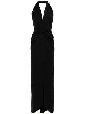 NISSA Plunging V-neck Maxi Dress