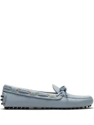 Car Shoe Grained-leather Driving Moccasins - Blue