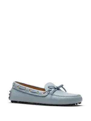 Car Shoe Grained-leather Driving Moccasins - Blue