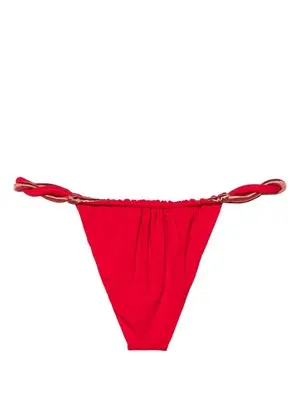 ISA BOULDER Chunky Rope Reversible Bikini Bottom - Red